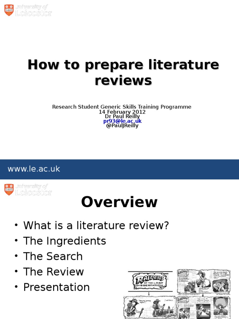 How To Prepare Literature Reviews | PDF | Literature Review | Libraries