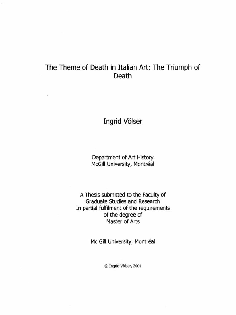 Volser, The Theme of Death in Italian Art The Triumph of Death PDF ...