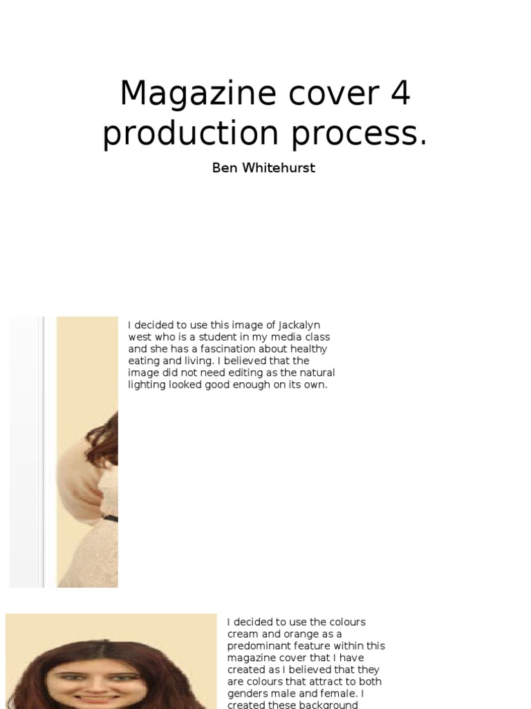 Magazine Cover 4 Production Process | PDF | Social Science