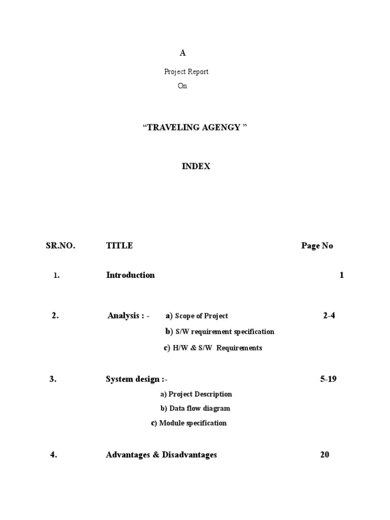 Project Report On Travelling System | PDF | Input/Output | Computer File
