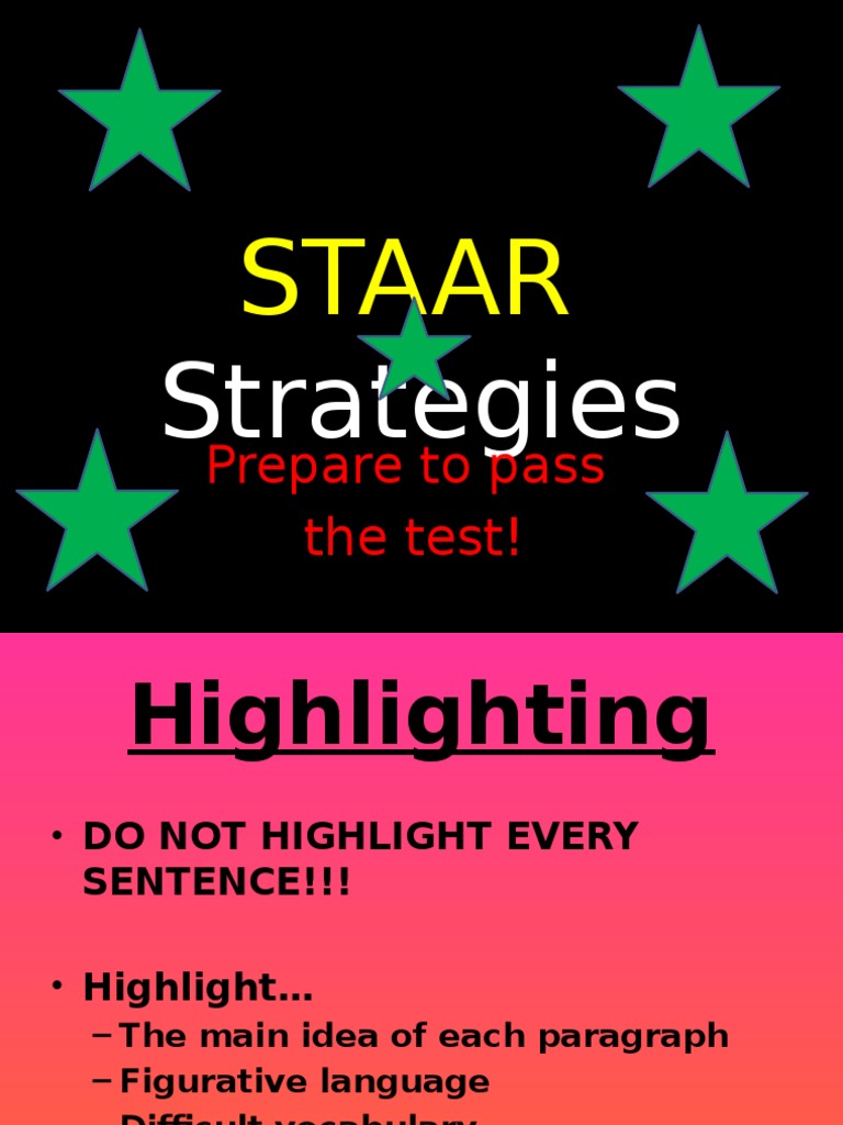 Staar Strategies | PDF | Self-Improvement