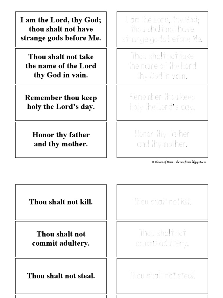 Ten Commandments Lap Book (2 of 2) | PDF
