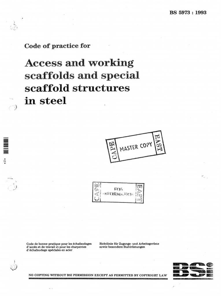 BS 5973 - 1993 | PDF