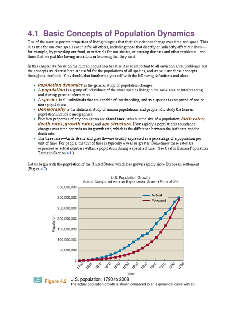 4.1 Basic Concepts of Population Dynamics. | PDF | Total Fertility Rate ...