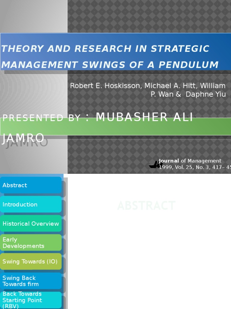Strategic Management Theory Evolution | PDF | Strategic Management ...