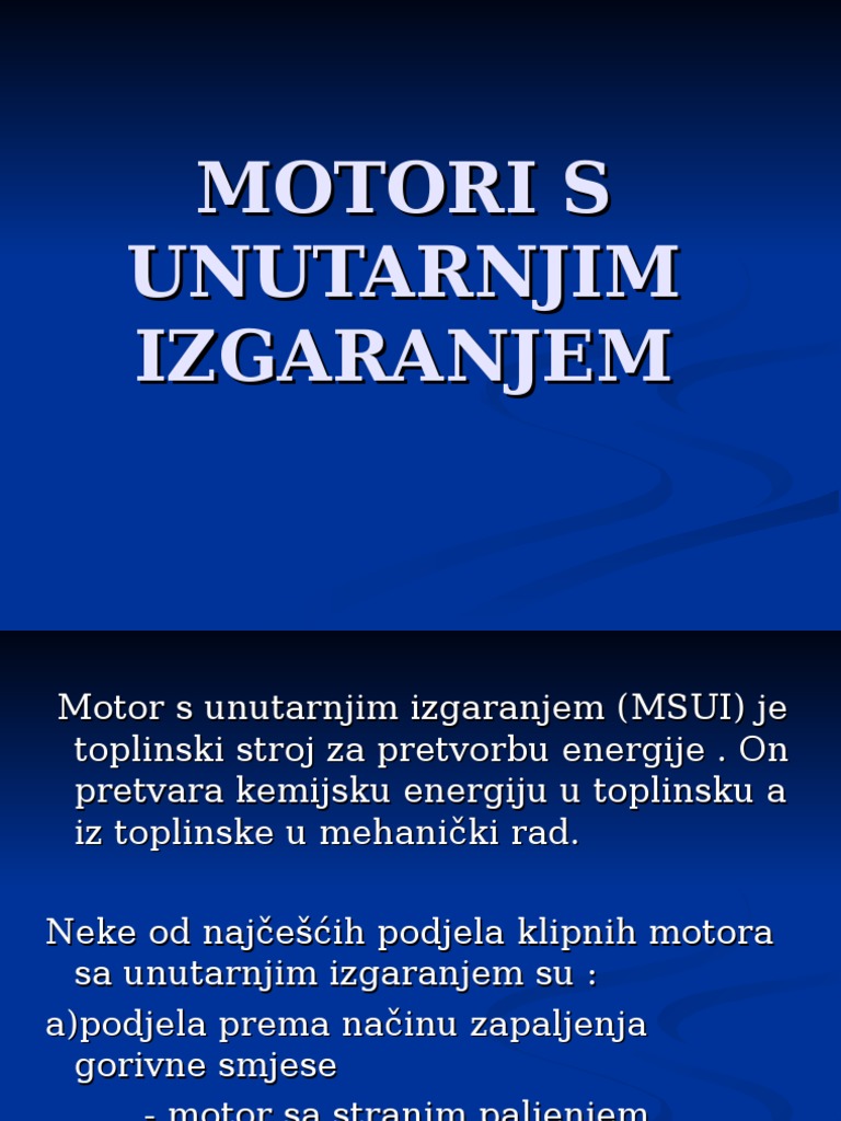 Motori S Unutarnjim Izgaranjem | PDF