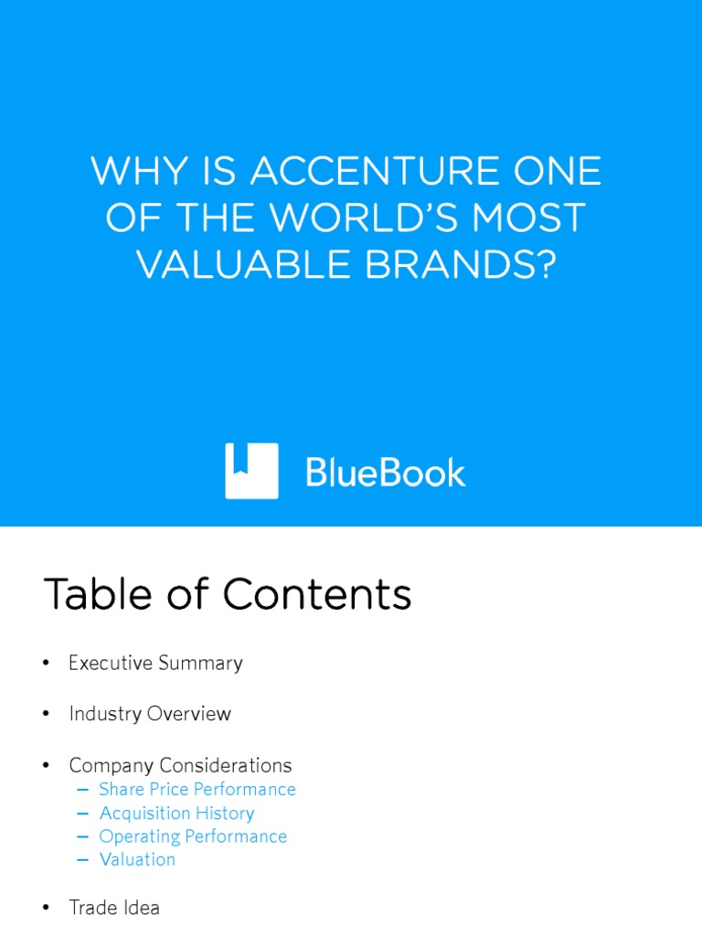 Why Is Accenture One of The Worlds Most Valuable Brands? | PDF ...