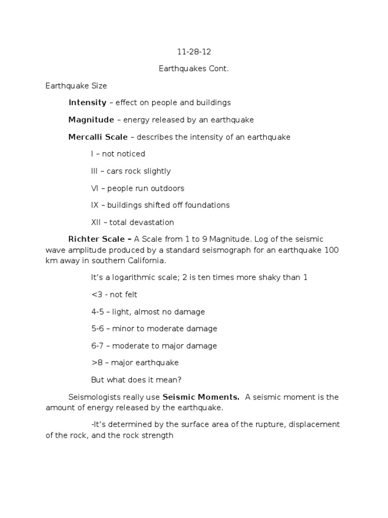 Understanding Earthquake Magnitude and Impact | PDF