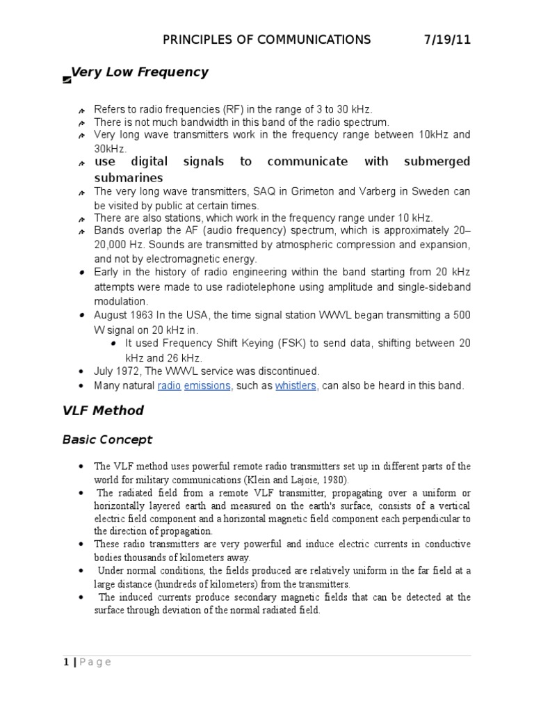 VLF (Report) | PDF | Radio | Transmitter