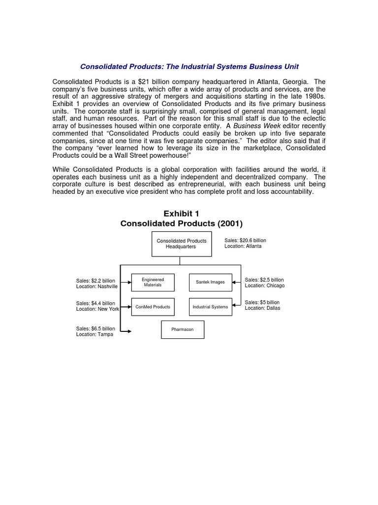 Consolidated Products GCA | PDF | Supply Chain | Inventory