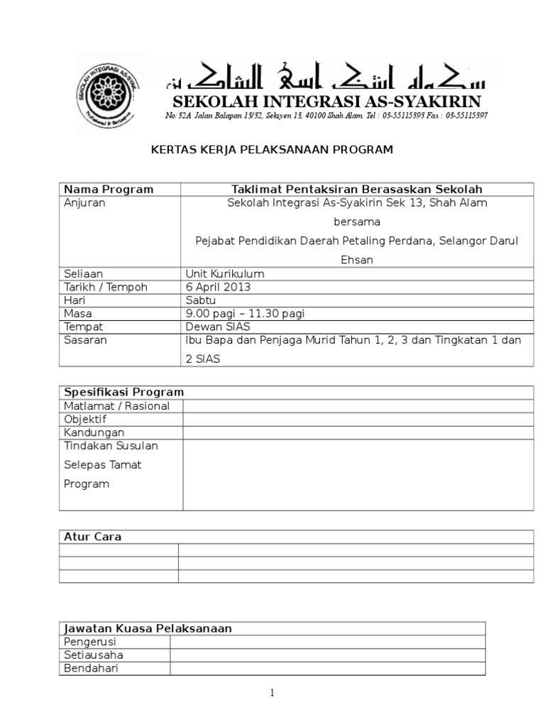 Laporan Post Mortem Program Kokurikulum | PDF