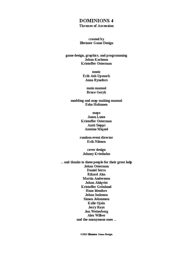 Manual Dom4 | PDF | Reconnaissance | Dice