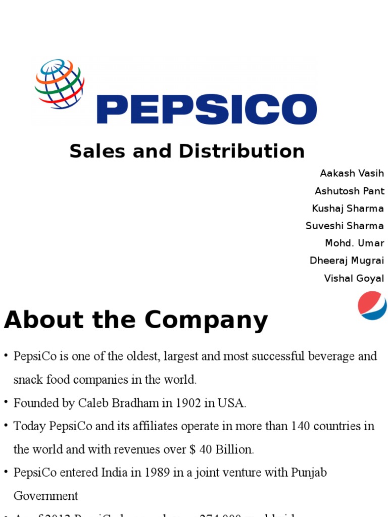 Pepsico | PDF | Pepsi Co | Sales