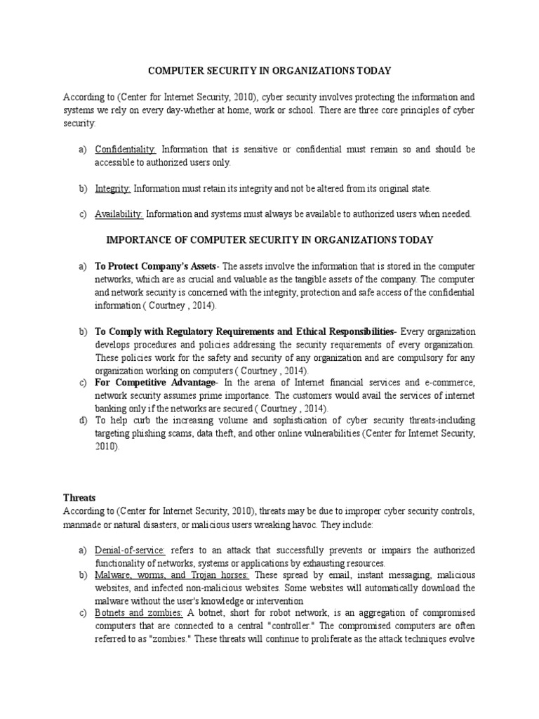 Improper Computer Safety