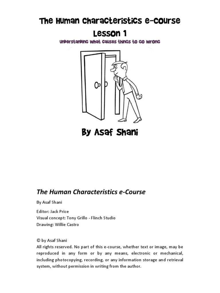 The Human Characteristics E-Course - Lesson 1 | PDF
