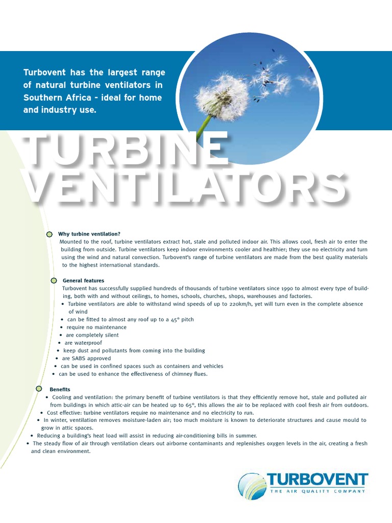 An In-Depth Guide to Turbovent's Range of Natural Turbine Ventilators ...