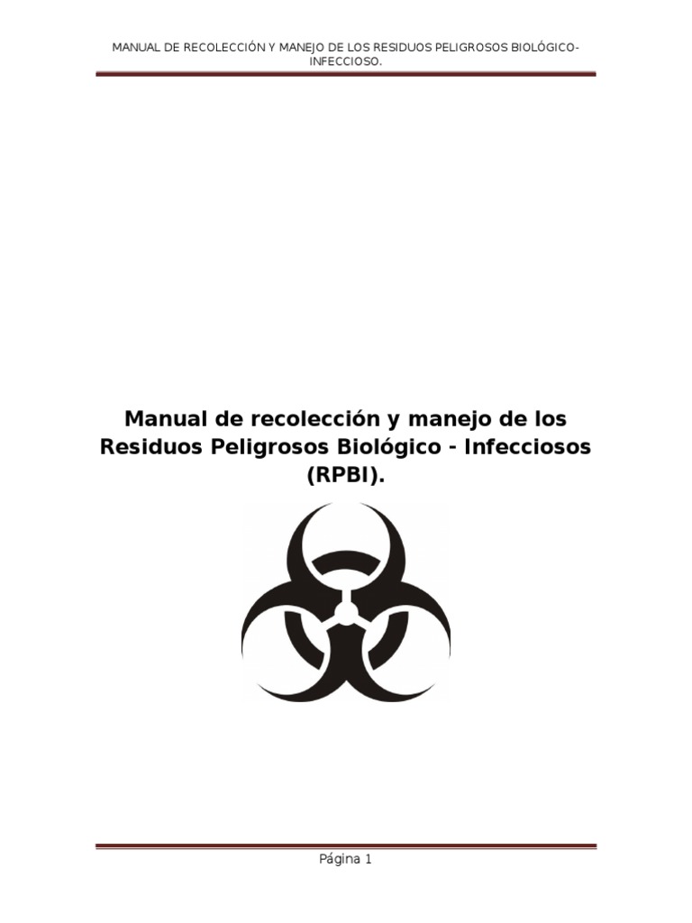 Manual de RPBI | PDF | Laboratorios | Residuos