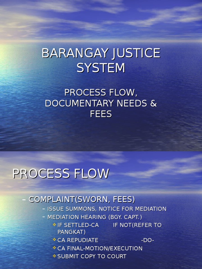Barangay Justice System | PDF
