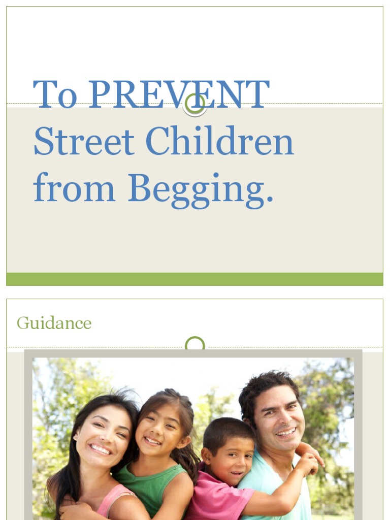 To Prevent Street Children From Begging | PDF