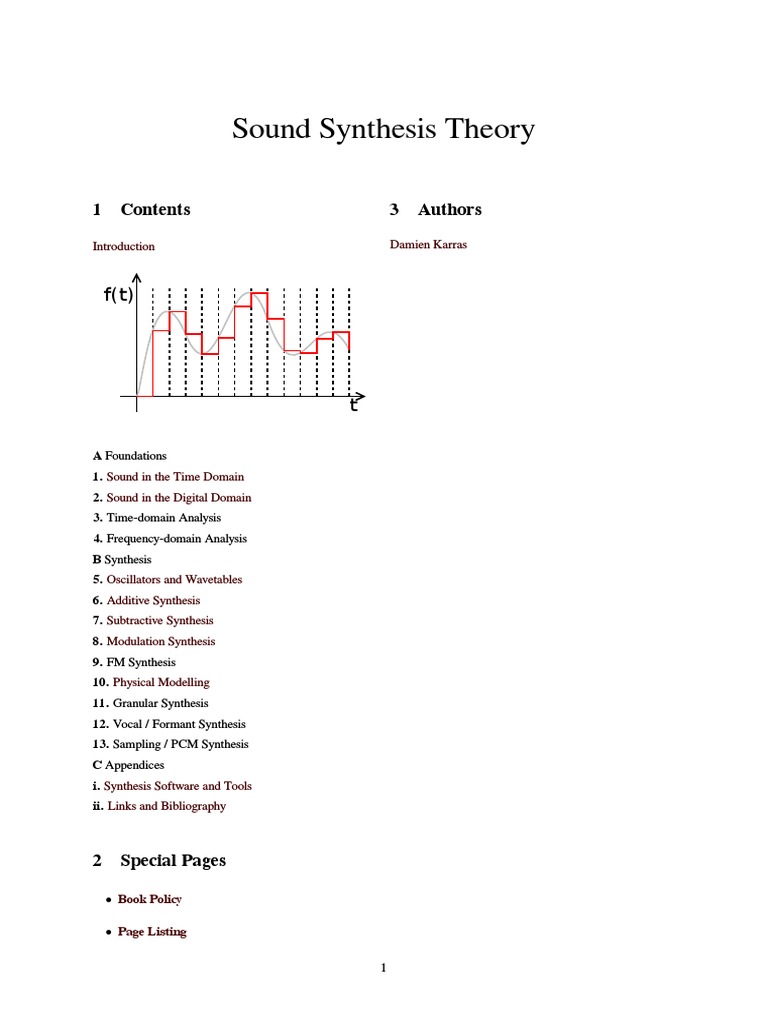 Sound Synthesis Theory - 01 | PDF