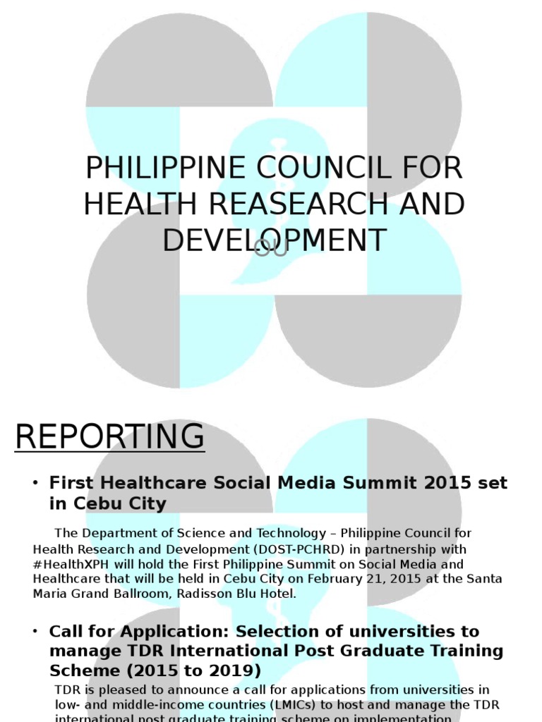 Philippine Council For Health Reasearch and Development | PDF | Public ...