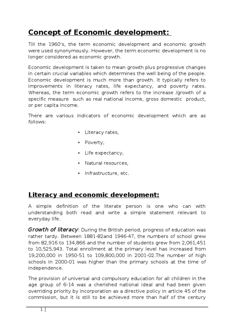Economic Development in India Since Independence | PDF | Economic ...