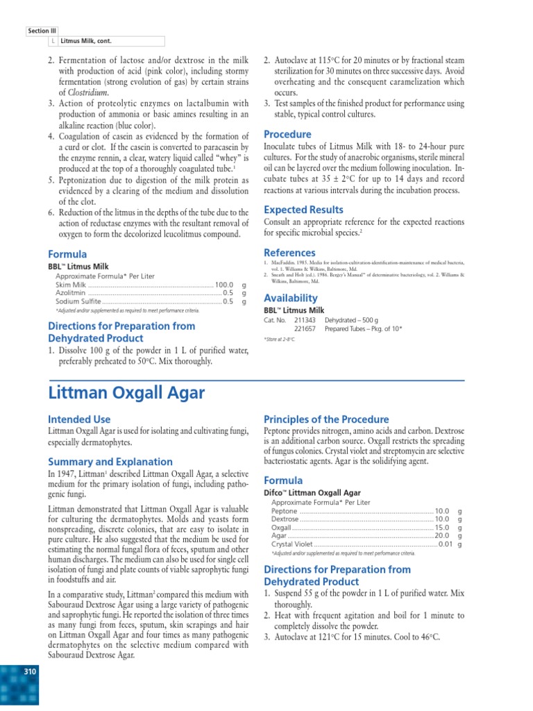 Littman Oxgall Agar | PDF | Growth Medium | Infection