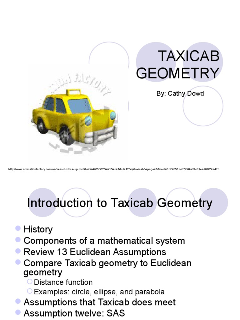 Understanding Taxicab Geometry Basics | PDF | Euclidean Space | Distance