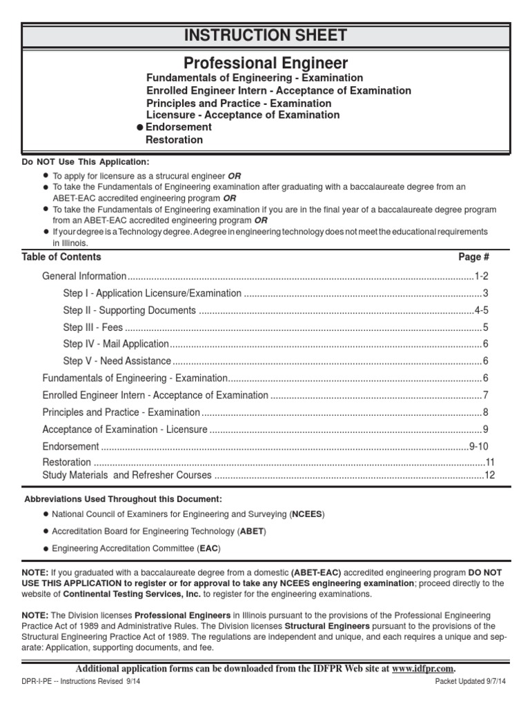 Professional Engineering | Engineer | Licensure