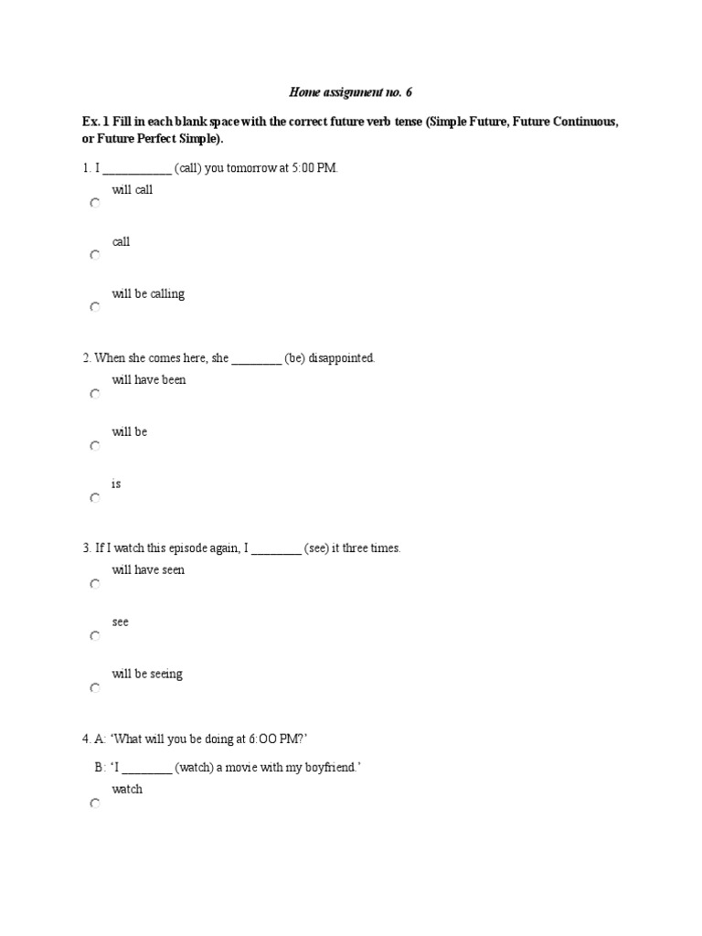 Mastering Future Tense: An Analysis of Verb Conjugations in Various ...