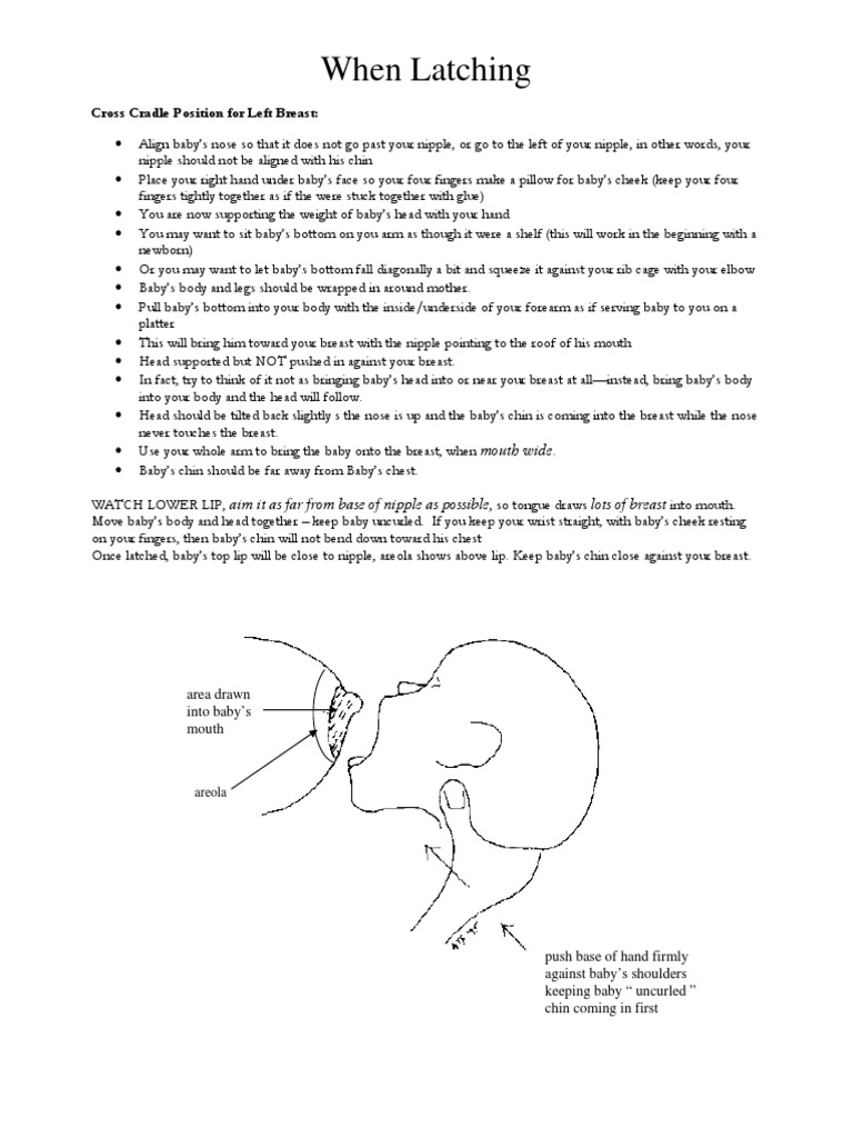 Jack Newman Latching Handout | PDF | Breast | Secondary Sexual ...