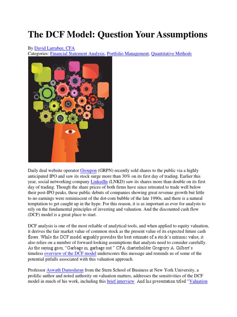 DCF Model: Key Assumptions and Insights | PDF | Discounted Cash Flow ...