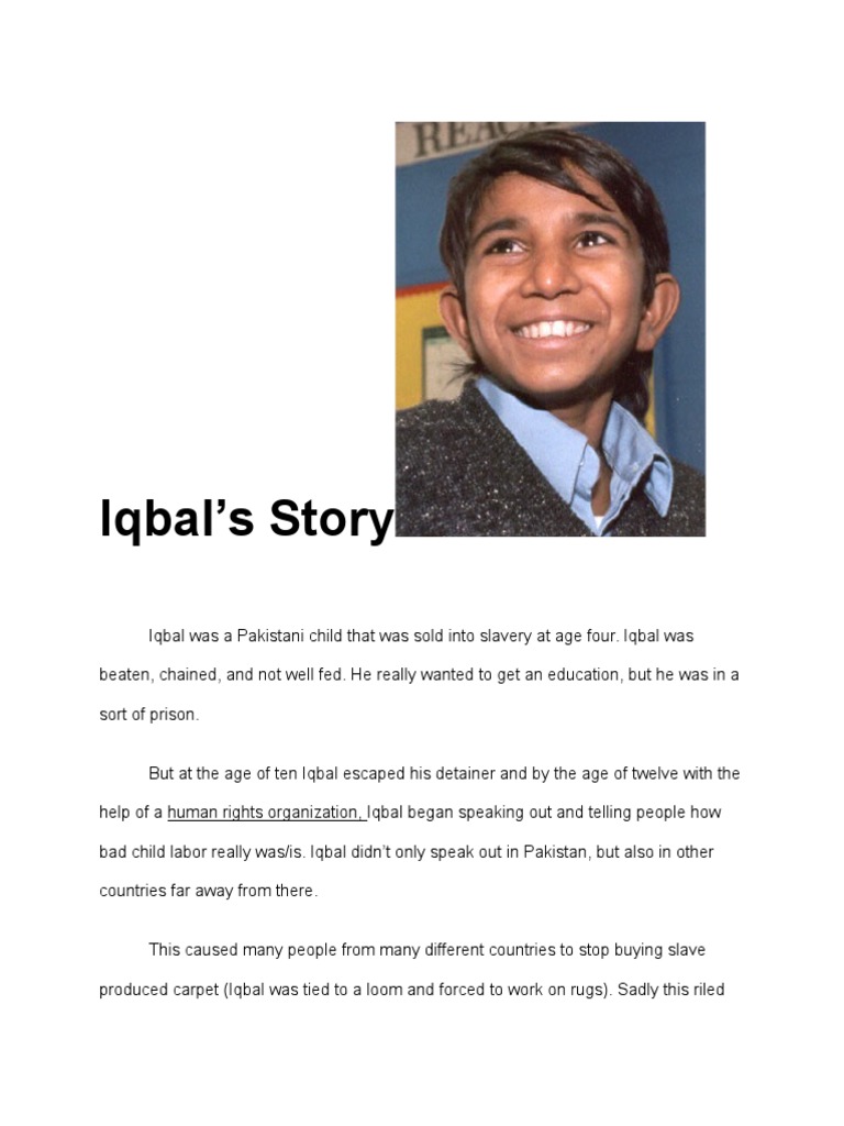 Iqbal's Fight Against Child Labor | PDF
