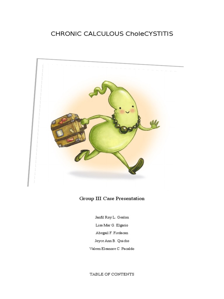 Cholelithiasis Case Presentation | PDF | Gallbladder | Bile