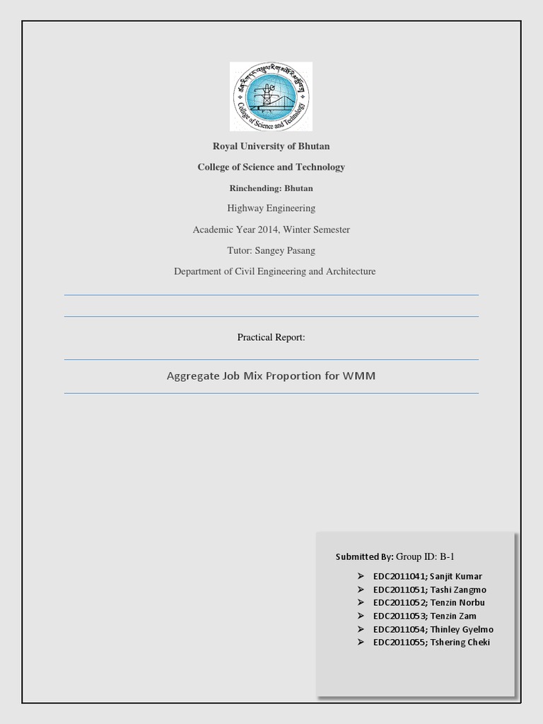 WMM Aggregate Mix Design Report | PDF | Sand | Teaching Mathematics