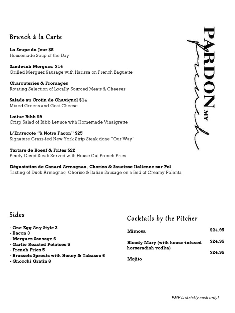 Gourmet Brunch Menu | PDF