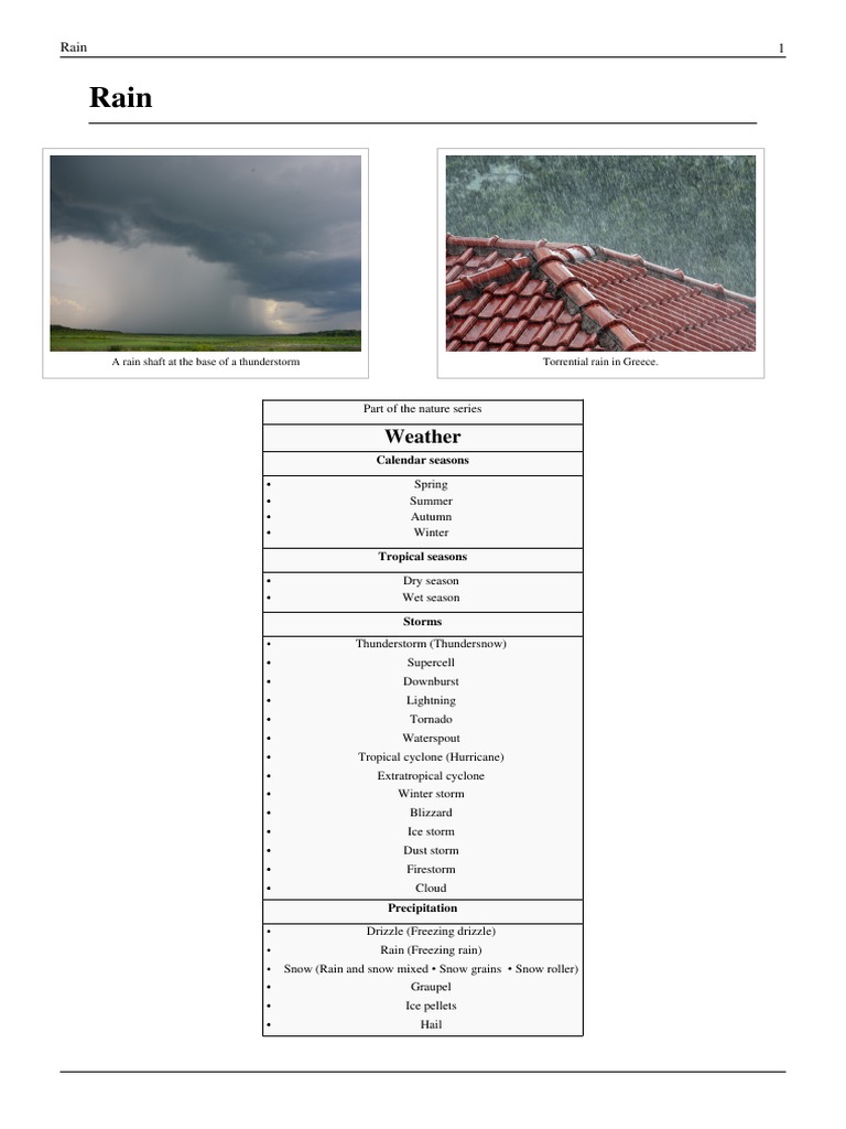 Rain | PDF | Rain | Precipitation
