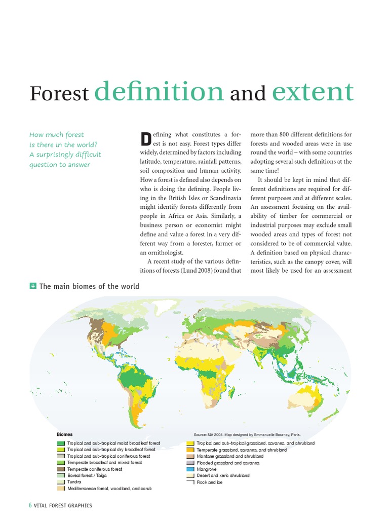 VFG 01 Forest Definition and Extent | Grassland | Forests
