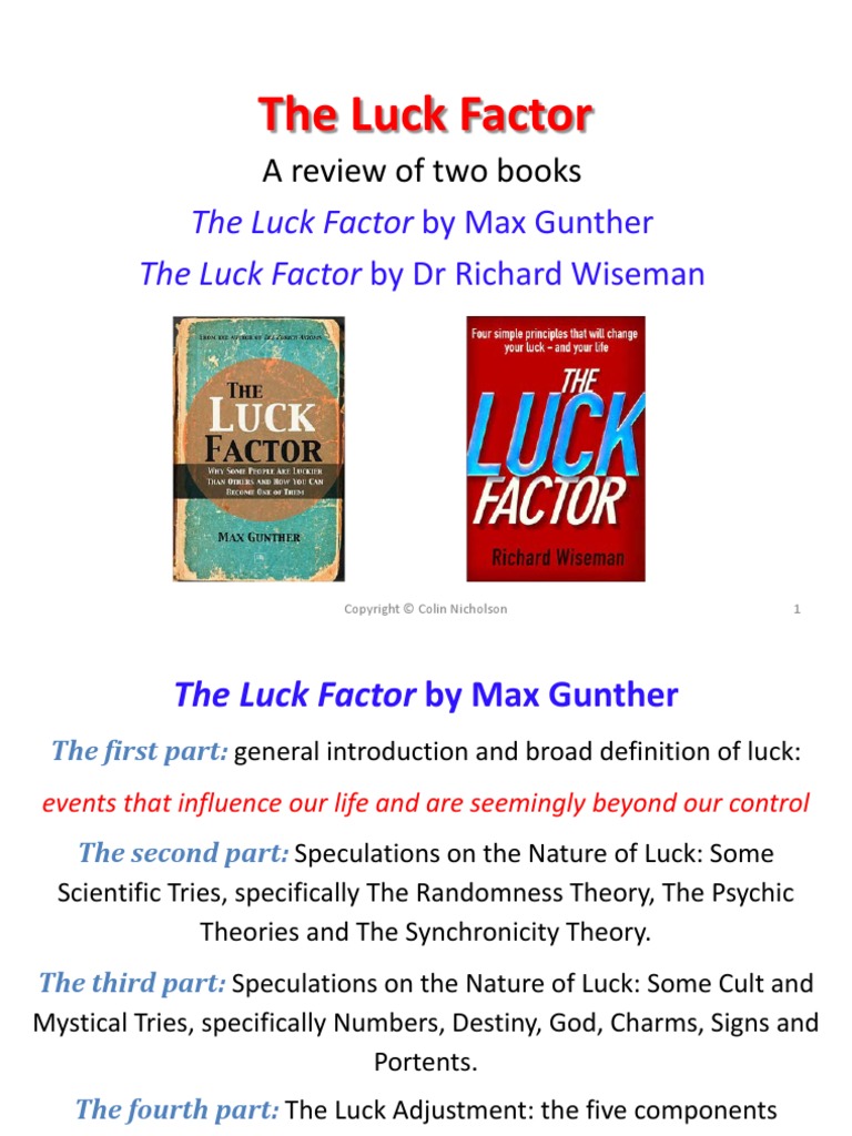 The Luck Factor: A Review of Two Books | PDF | Luck | Intuition