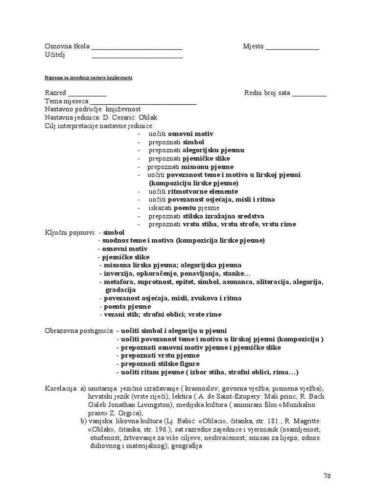 Oblak Dobrisa Cesaric | PDF