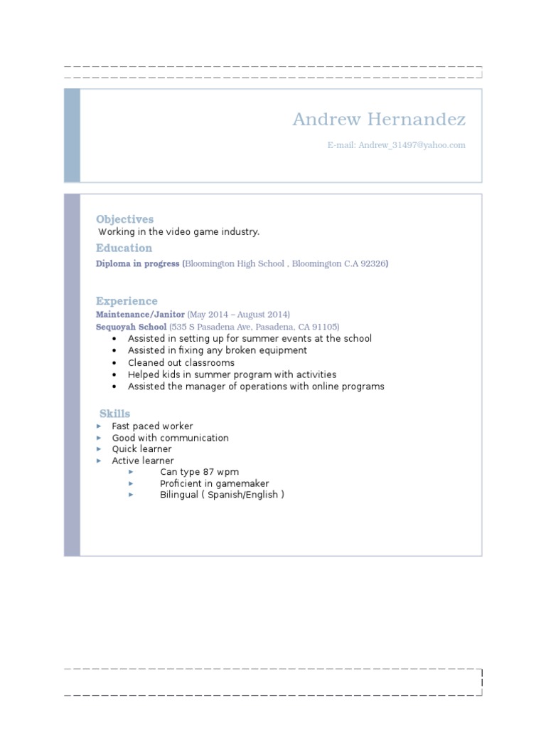Andrew Hernandez: Video Game Industry Resume | PDF