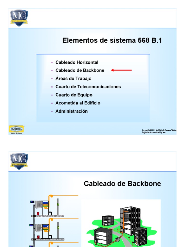 6 Cableado de Backbone Sti | PDF | Ligero | Revestimiento