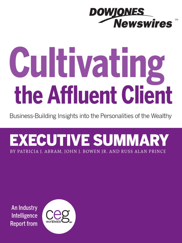 Cultivating The Affluent Client | PDF | Wealth Management | Wealth