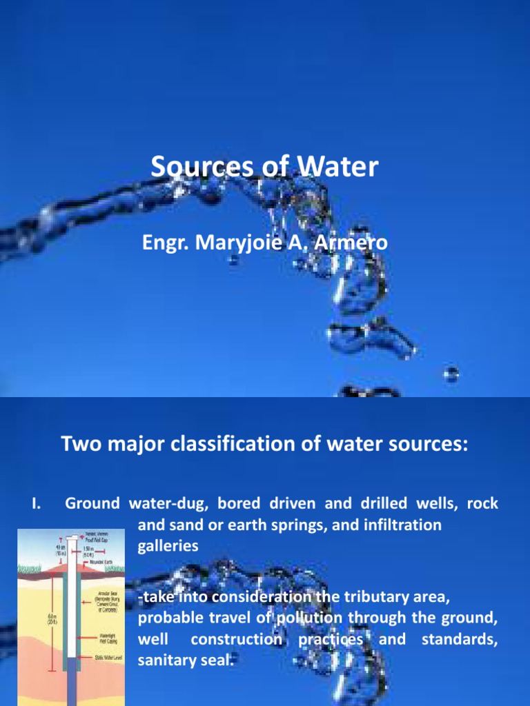 Sources of Water | PDF