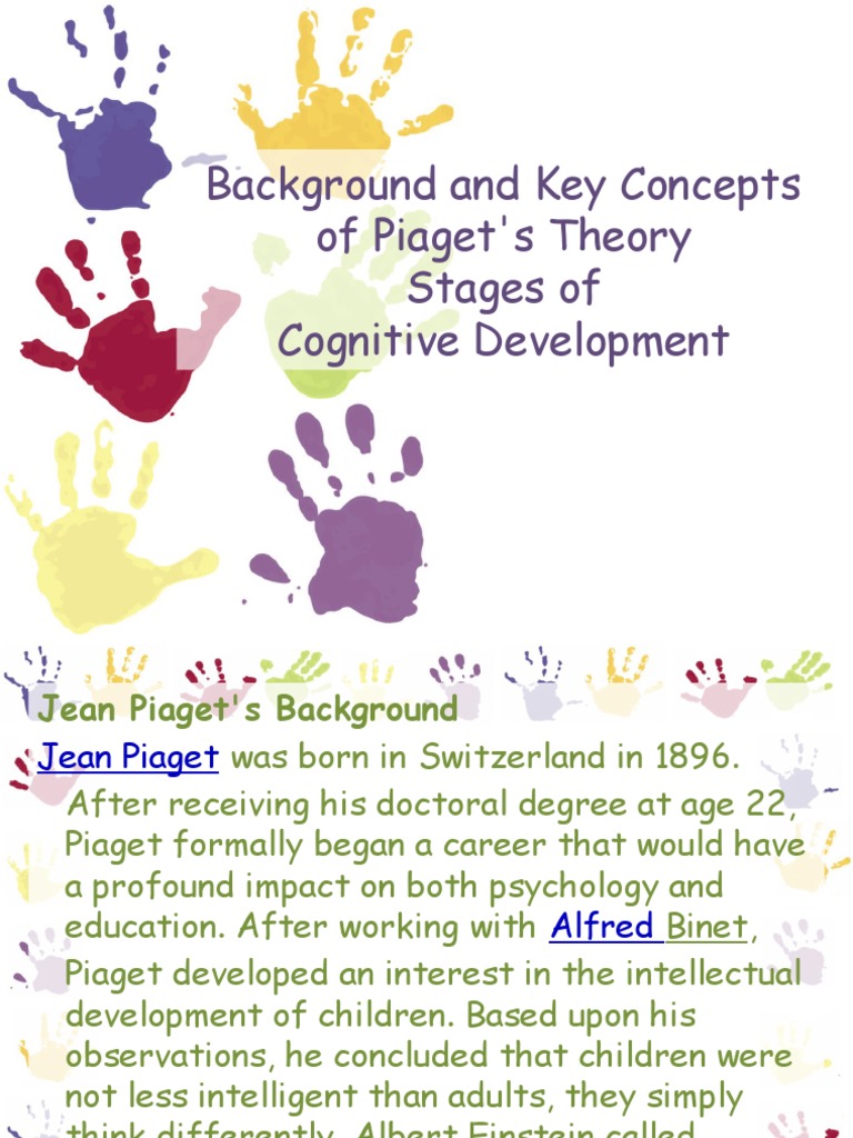 Background and Key Concepts of Piaget's Theory | PDF | Schema ...