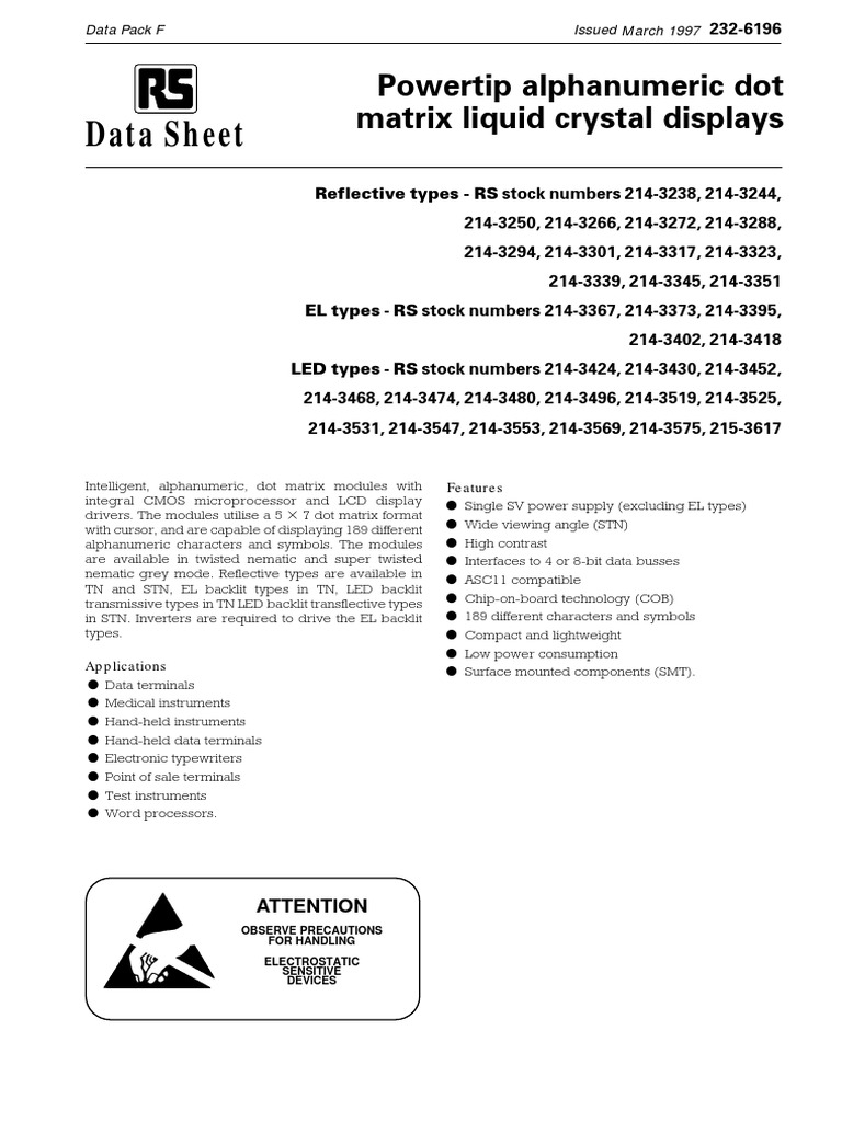 LM016L PDF | PDF | Backlight | Power Inverter