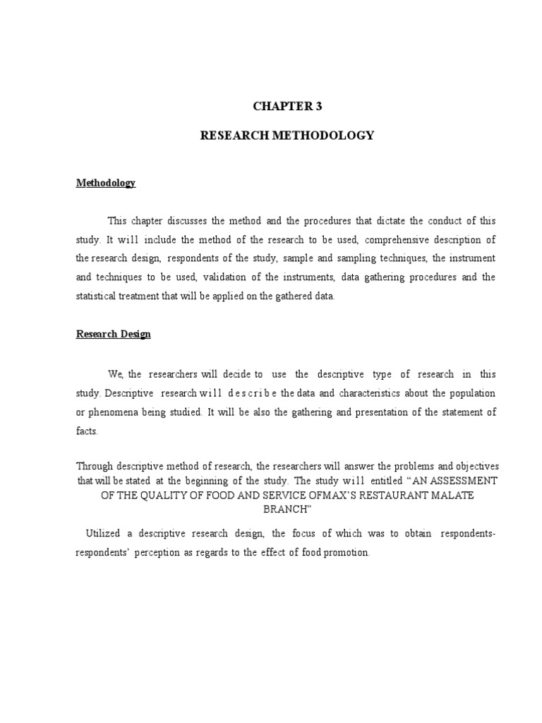 Chapter 3 | PDF | Questionnaire | Arithmetic Mean