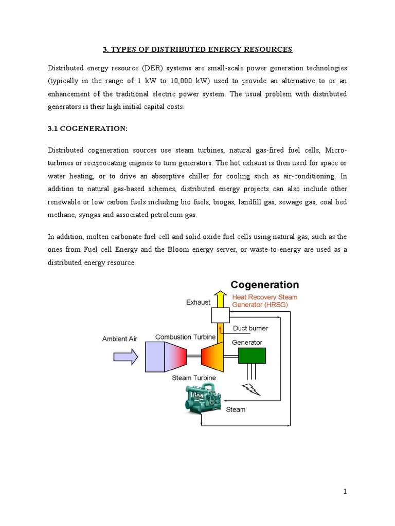 Types of Distributed Energy Resources | PDF | Distributed Generation ...