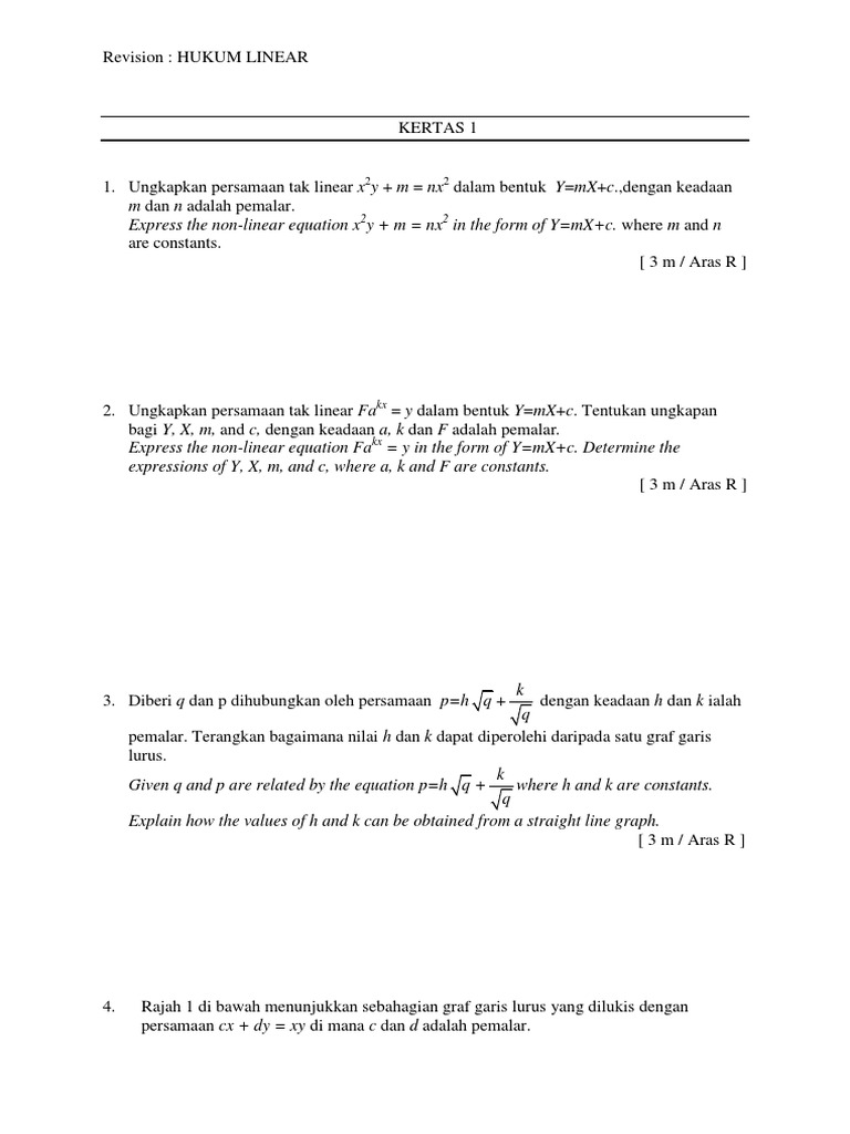 Modul 13 Hukum Linear | PDF | Logaritma | Objek Matematika