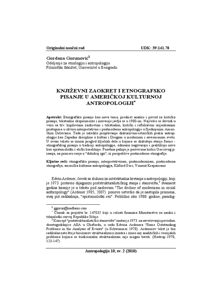 Gordana Gorunovic | PDF